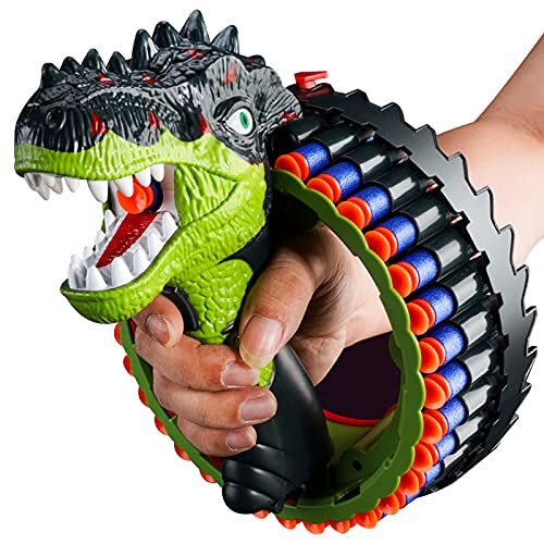 Dinosaur Toy Gun, Bracelet 34 Burst Dinosaur Roar Electric Blasting Toy ...