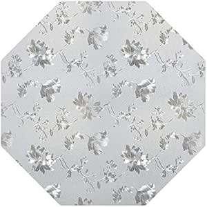 Precut Floral Glass Privacy Octagon Window Film, Self Static Adhesive ...