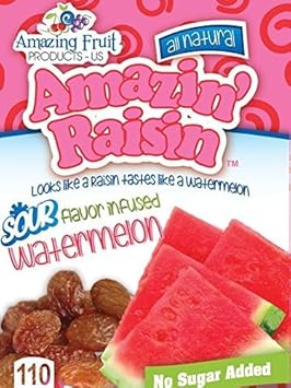 Amazon.com: Amazin' Raisin Sour Watermelon Flavor Infused Raisins 1.3 ...