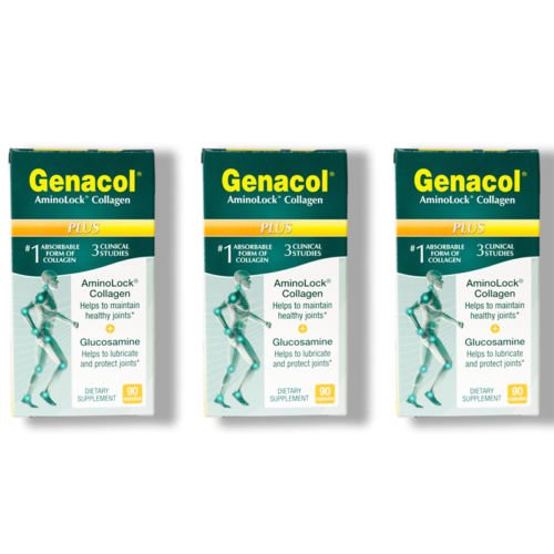 Genacol Plus Glucosamine Bio-Active Collagen Matrix, 90 Caps - 3 Pack ...
