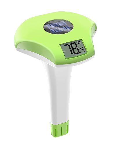 BALDR Solar Pool Thermometer Floating Easy Read, with LCD Large Digital ...