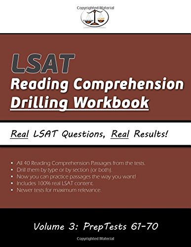 LSAT Reading Comprehension Drilling Workbook, Volume 3: All 40 Reading ...