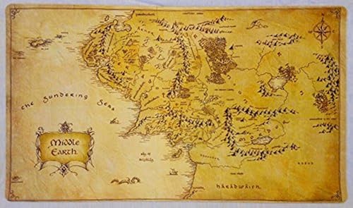 Lord of The Rings Middle Earth Map LOTR TCG playmat, gamemat 24" Wide ...