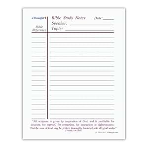 Amazon.com : Bible Study Note Pads, by eThought - Pack of 4 Notepads ...