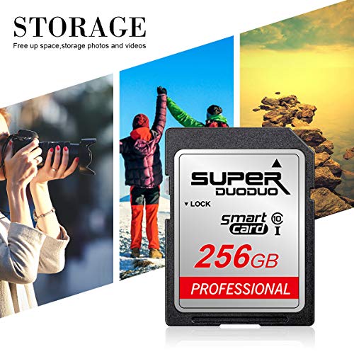 256GB SD Card Class 10 Memory Card High Speed TF Card for Cameras and ...