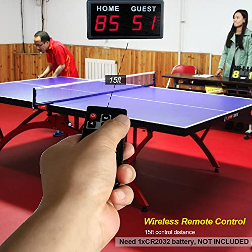 Ledgital Ping Pong Scoreboard, Tabletop Score Keeper for Indoor Games ...