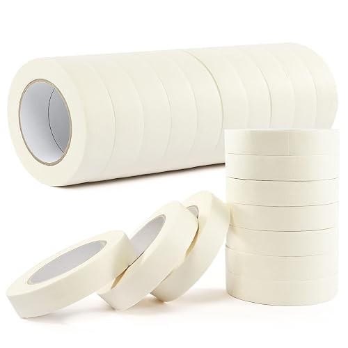 SEBETOW Masking Tape Bulk 1 Inch 20 Packs - White Beige Masking Tapes ...