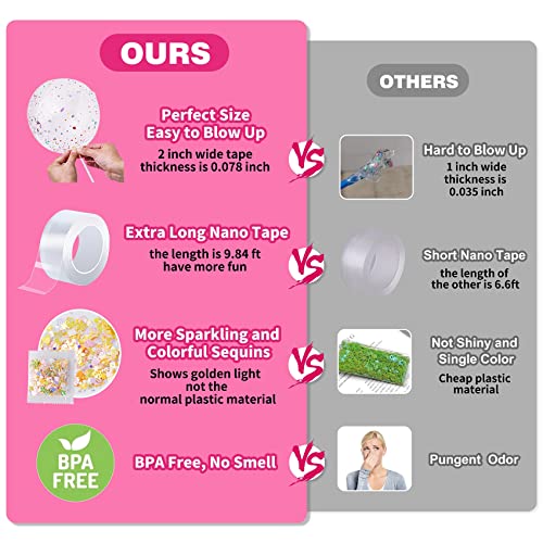 Nano Tape Bubble Kit for Kids, (9.84ft × 2inch) Nano Tape Plastic ...
