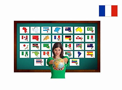 Pays Et Drapeaux Fiches De Vocabulaire Continents And Flags Flashcards ...
