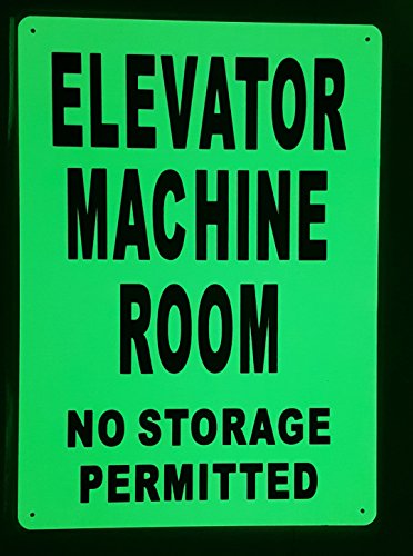 Amazon.com: ELEVATOR MACHINE ROOM SIGN GLOW IN THE DARK (HEAVY DUTY ...