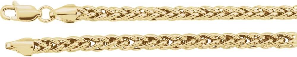 Amazon.com: 14k Yellow Gold 3.25mm Necklace 18 Inch Palma Chain With ...