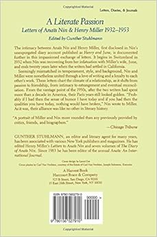 A Literate Passion: Letters of Anaïs Nin & Henry Miller, 1932-1953 ...