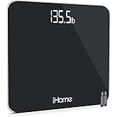 Amazon.com: iHome Digital Step On Bathroom Scale - High Precision Body ...
