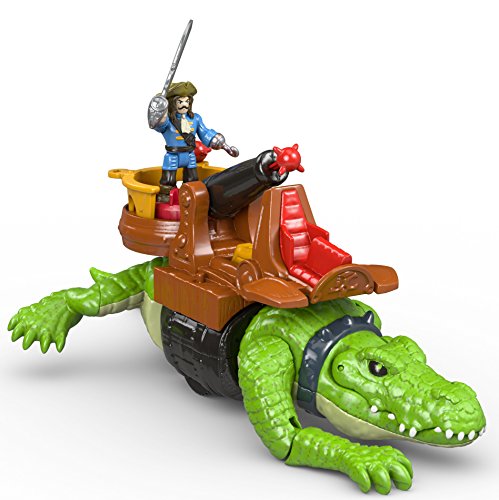 Fisher-Price Imaginext Preschool Toys Pirate Hook & Walking Crocodile 5 ...