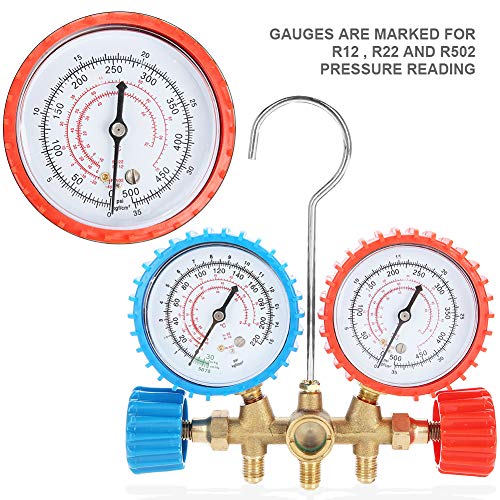 Buy AC Diagnostic Manifold Freon Gauge Set Refrigerant Air Conditioning ...
