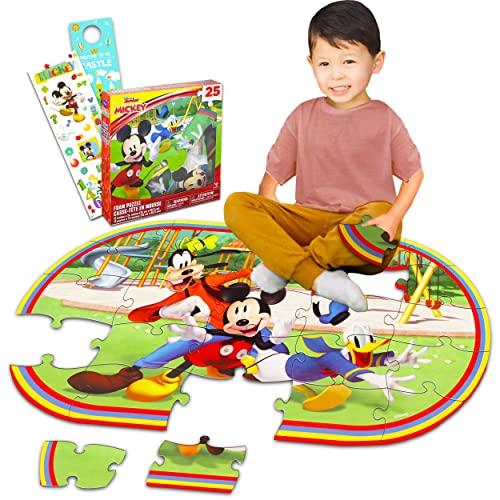 25-Piece Mickey Mouse Clubhouse Puzzle Bundle - Foam Floor Puzzle with ...