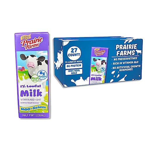 Prairie Farms - 1% Low fat Milk, Milk 1% - Shelf Stable, Boxed UHT ...