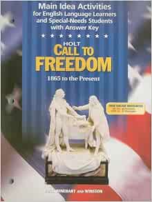 Amazon.com: Call to Freedom Grade 7 Main Idea Activities 1865 to ...