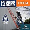 Louisville Ladder 24-foot Fiberglass Extension Ladder, 300-Pound Load ...