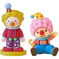 Amazon.com: MAGICLULU Circus Clown Figurines 2pcs Miniature Clown ...