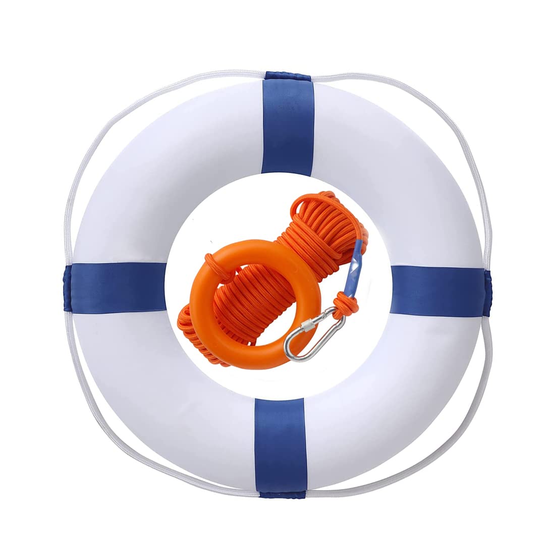 Mua 20 Inch Life Preserver Ring with Water Floating Lifesaving Rope 98 ...
