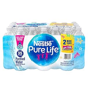 Amazon.com: Nestle Pure Life Purified Bottled Water, 16.9 Fl Oz, Pack ...
