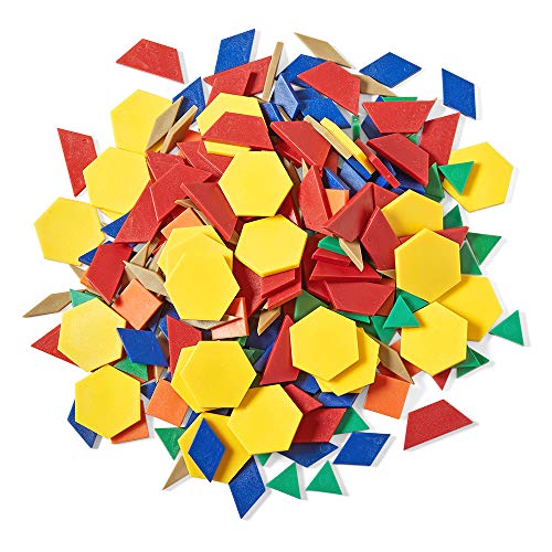 hand2mind Plastic Pattern Blocks for Kids, Shapes for Kindergarten ...