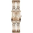 Amazon.com: GUESS Rose Gold-Tone Square Analog Watch : GUESS: Clothing ...