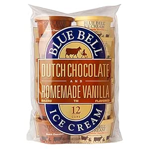 Amazon.com: Blue Bell Dutch Chocolate and Homemade Vanilla Ice Cream ...