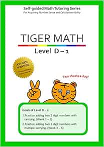 Tiger Math Level D - 1 for Grade 3 (Self-guided Math Tutoring Series ...