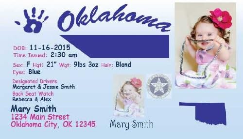 Amazon.com: Personalized Baby Drivers License (set of 20) Birth ...