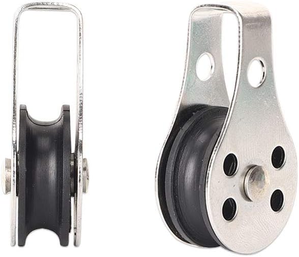 4 PCS Single Pulley Block, Pulley Wheel Sailing Block Pully Systems ...