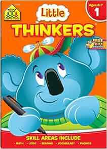 School Zone - Little Thinkers First Grade Workbook - 64 Pages, Ages 6 ...