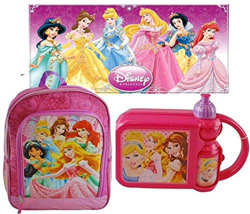 Disney Princess Backpack w/ BONUS 2 Pc. Combo