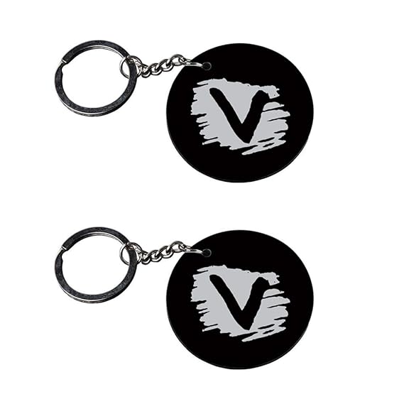 Anuman007 | Alphabet V keychain | m keychains for girls customized ...