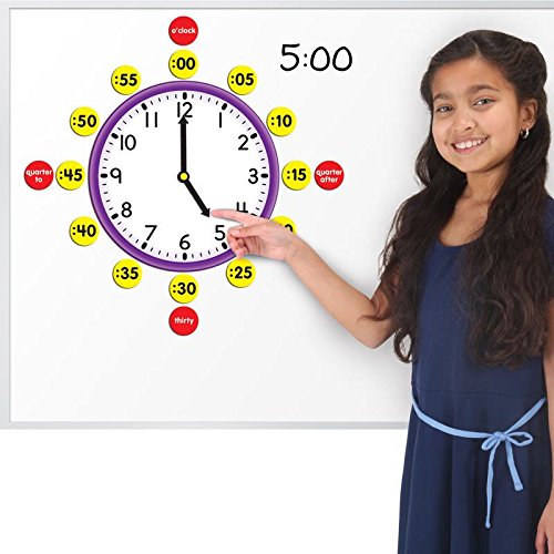 Really Good Stuff Magnetic Clock Face With Movable Hands Magnets Set Really Good Stuff Magnetic Clock Face With Movable Hands Magnets Set