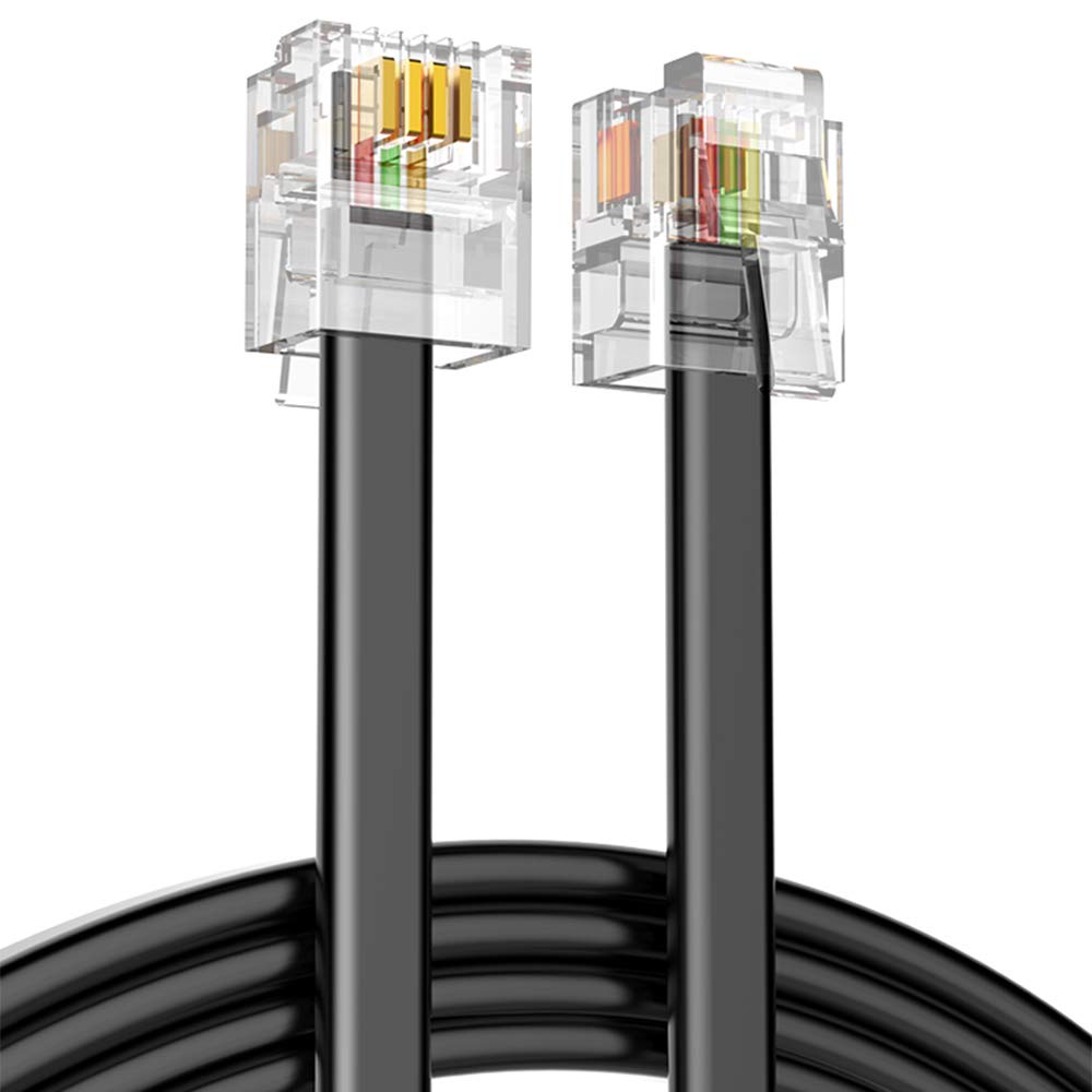 RJ11 Telephone ADSL Cable Cord 3M, Ancable 6P4C Telephone Plug High ...