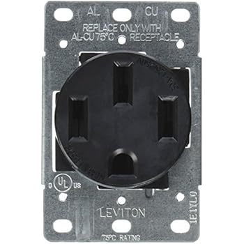 Leviton 279-S00 50 Amp, 125/250V, Nema 14-50R, 3P, 4W, Flush Mounting ...