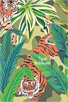 Tiger Notebook: Dot grid bullet journal notebook with animal-themed ...
