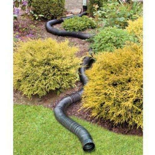 Solid Corrugated Expandable Flexible Landscape Drain Pipe, 4-in. By 25 ...