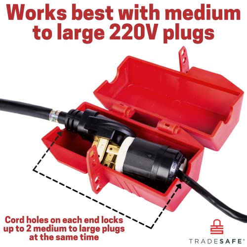 TRADESAFE Plug Lock for Lockout Tagout, 220 Volt Power Cord Lockout ...