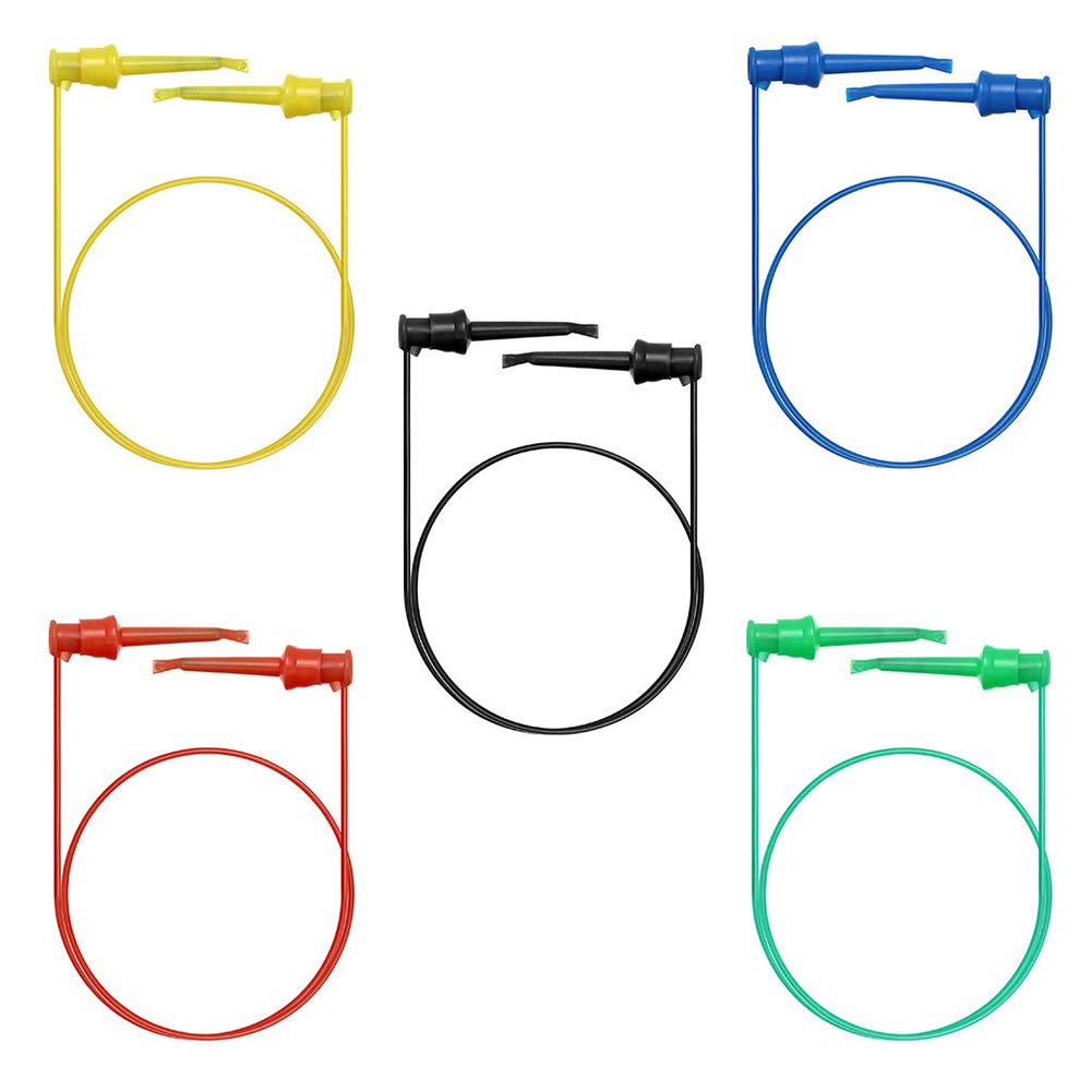 Youmile 5PCS Test Hook Clip Dual Silicone Probe Test Lead 5 Color For ...