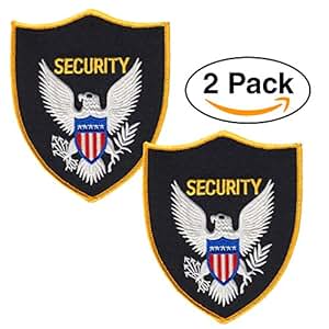 Amazon.com: 2 Pack - Security Guard, Officer Shoulder Patch, American ...