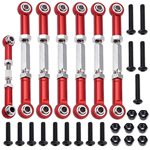 Hobbypark Adjustable Aluminum Turnbuckles / Camber Link with Rod Ends Sets for Traxxas Slash 4X4 ...