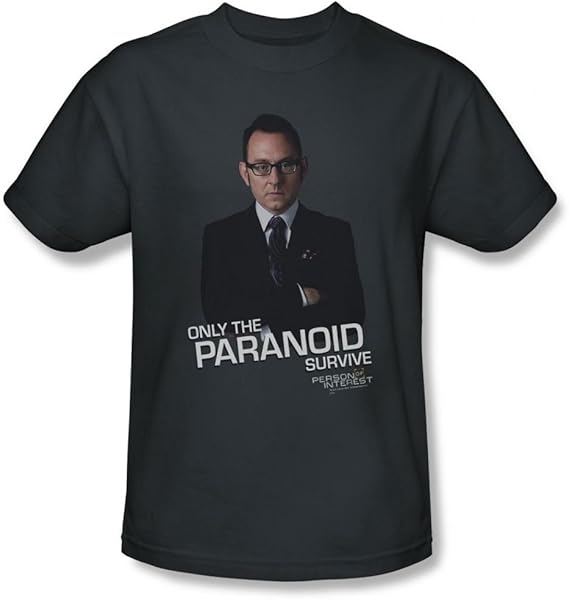 Amazon.com: Person of Interest Unisex Only the Paranoid Survive T-Shirt ...