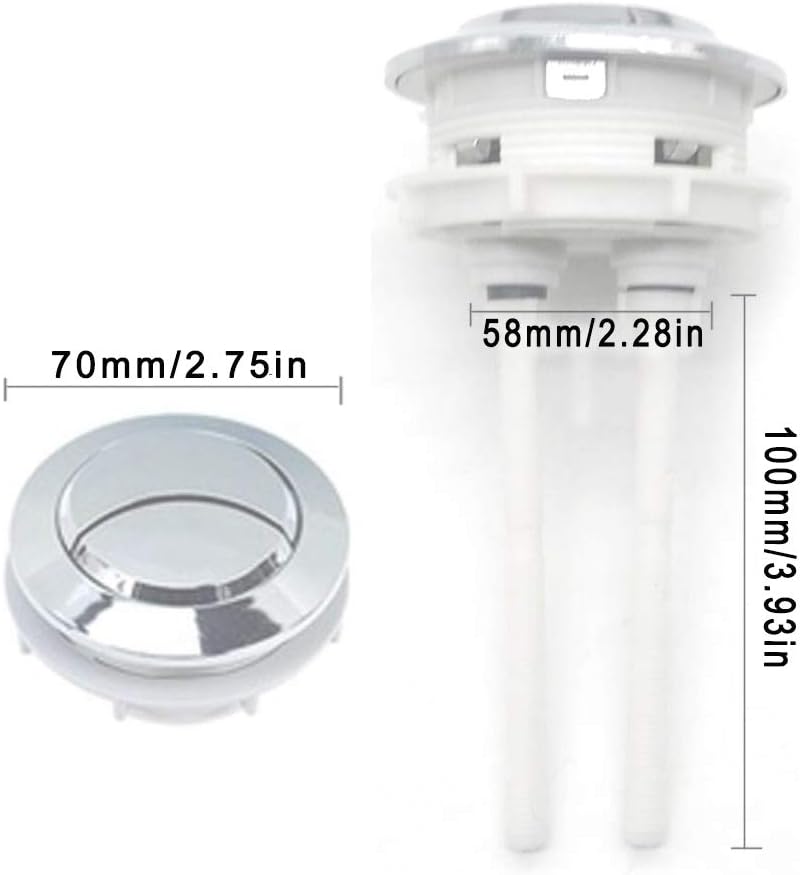 Toilet Flushing Button, 2 Pieces Dual Push Button Toilet Flushing ...