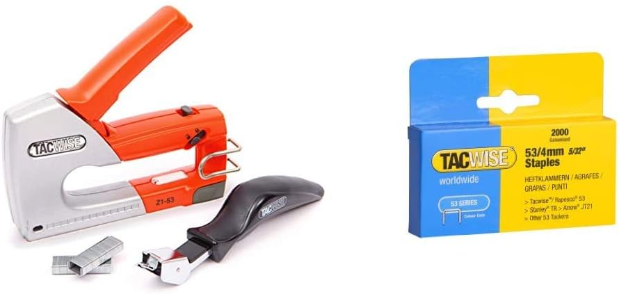 Tacwise Z1-53 Heavy Duty Staple Gun Kit Including Staples and Staple ...