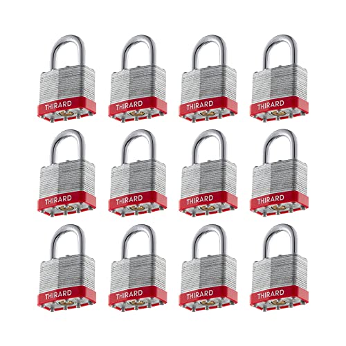 THIRARD 40mm Heavy Duty Steel Laminated Padlocks Keyed Alike, 1-9/16 ...