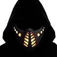 Amazon.com: Zhongren Cyber Punk Led Mask Half Face Light up for Halloween Cosplay Party Costume ...