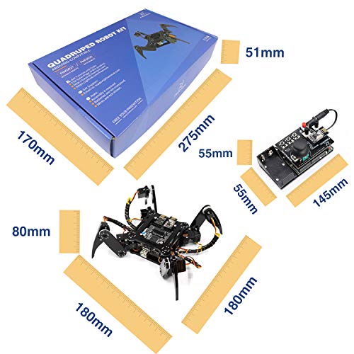 Freenove Quadruped Robot Kit with Remote (Compatible with Arduino IDE Raspberry Pi OS), App ...
